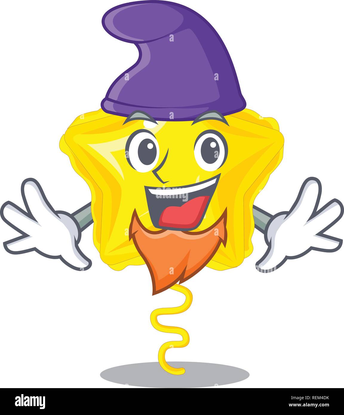 Elf star balloon was flown mascot sky Stock Vector Image & Art - Alamy