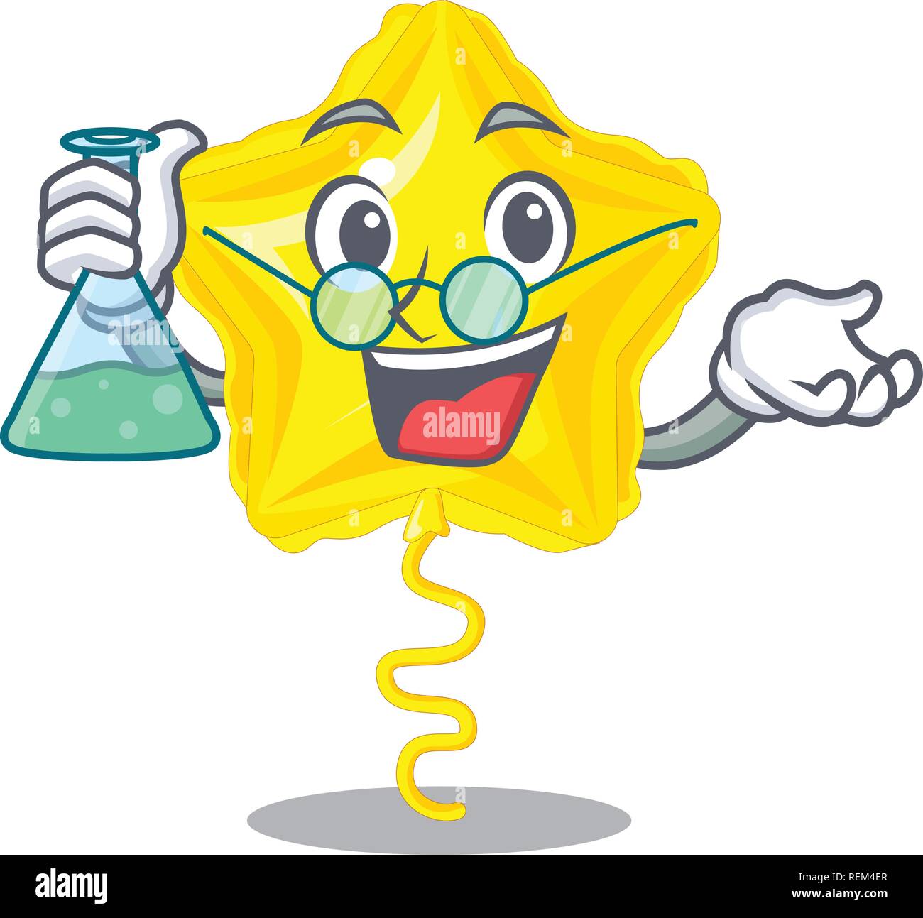 Professor stars ballon isolated in the character Stock Vector Image ...