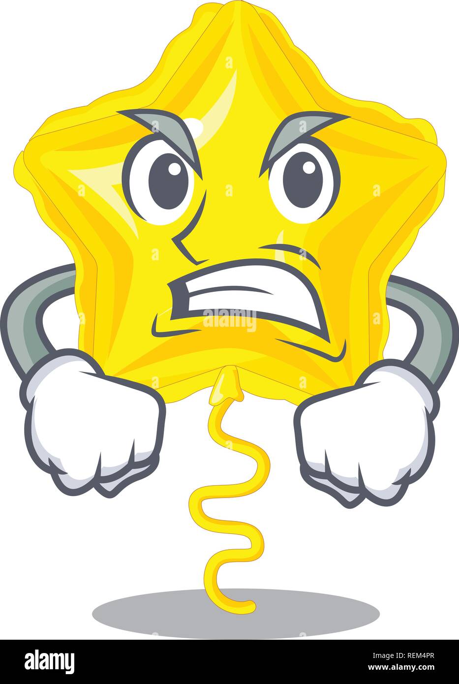 Angry star balloon in the cartoon shape Stock Vector Image & Art - Alamy