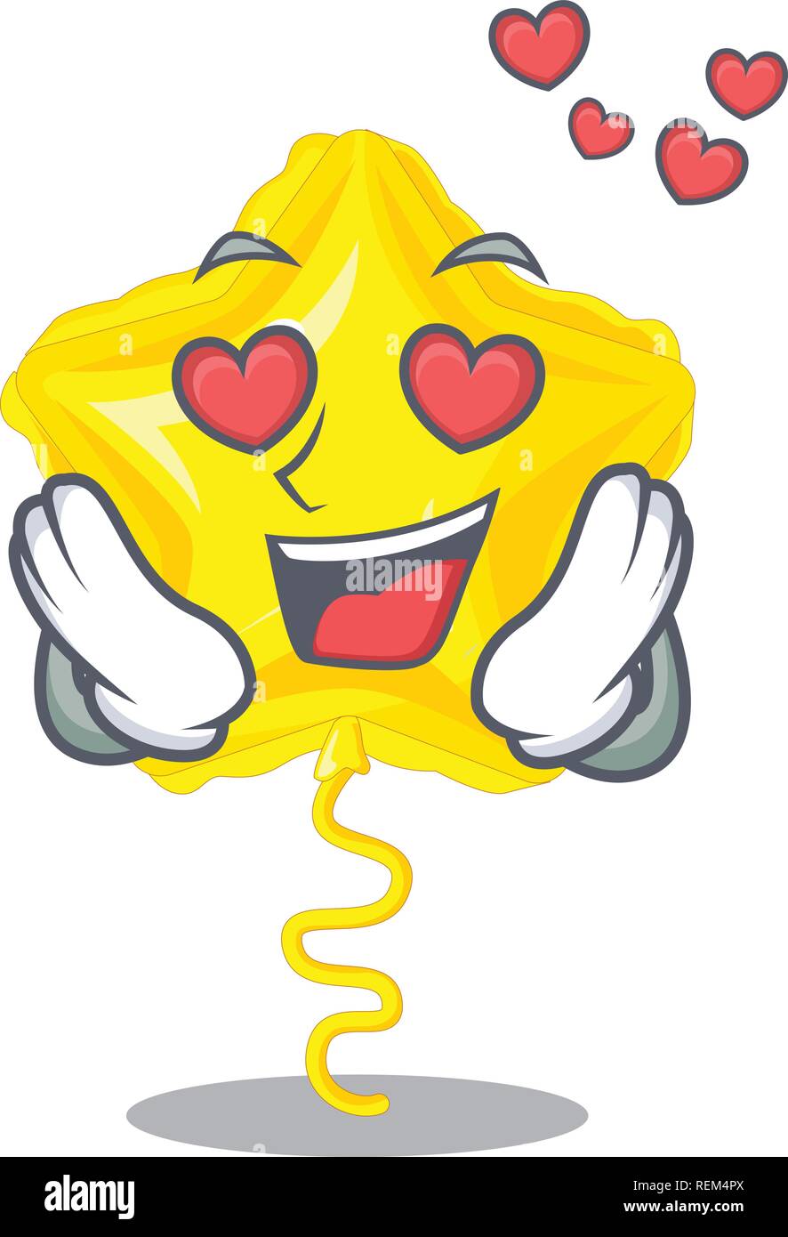 In love star balloon in the cartoon shape Stock Vector Image & Art - Alamy
