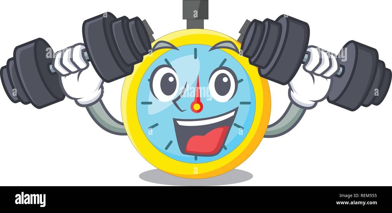 Fitness stopwatch in the cartoon shape funny Stock Vector Image & Art ...