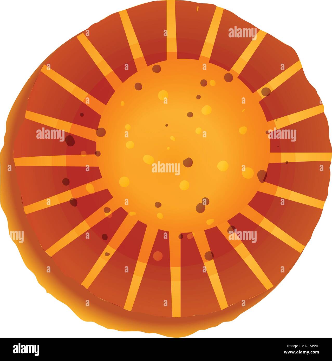 Sun biscuit icon. Cartoon of sun biscuit vector icon for web design ...