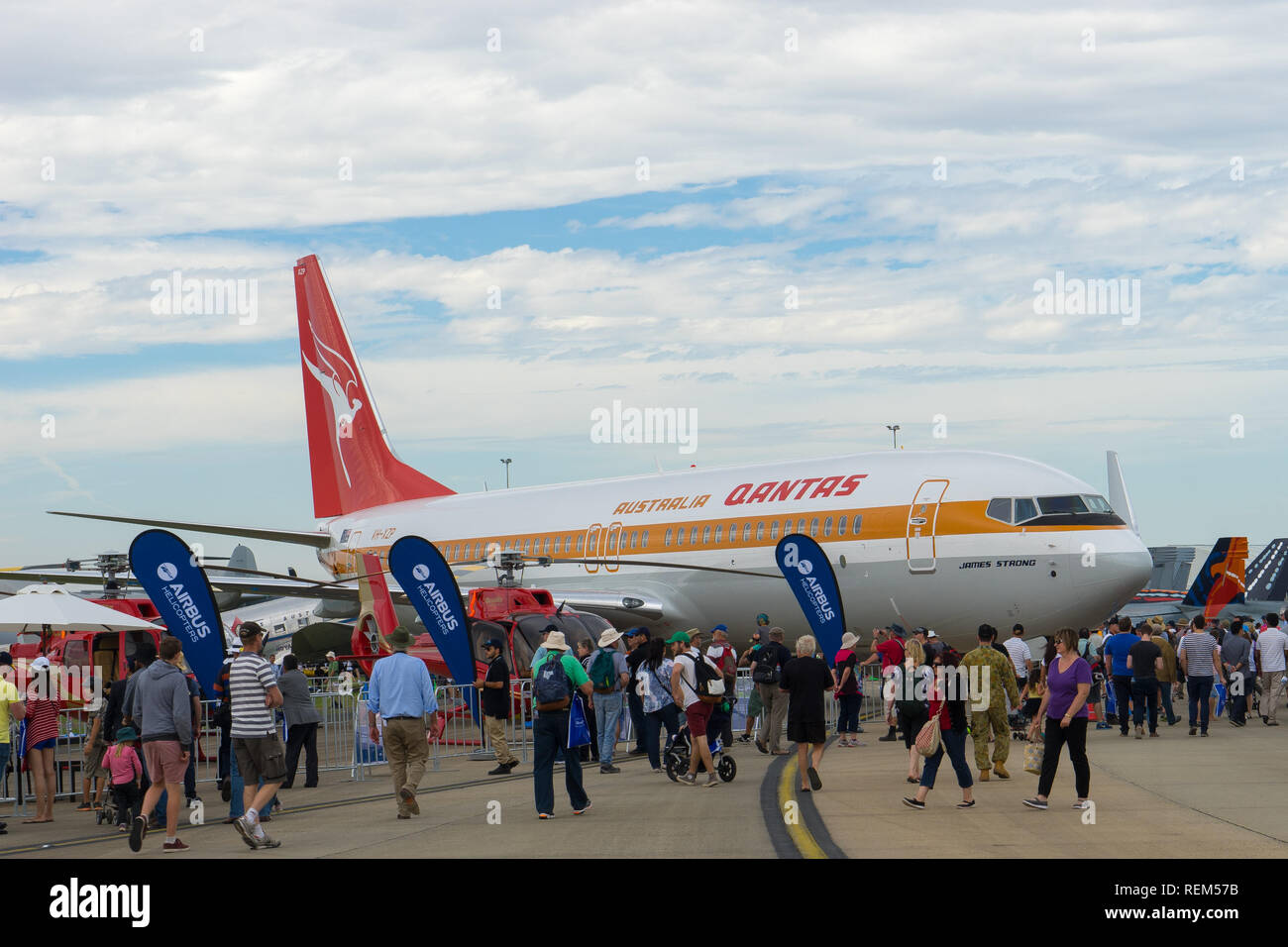 Avalon, Melbourne, Australia - Boeing 737 at the Avalon Airshow Stock ...