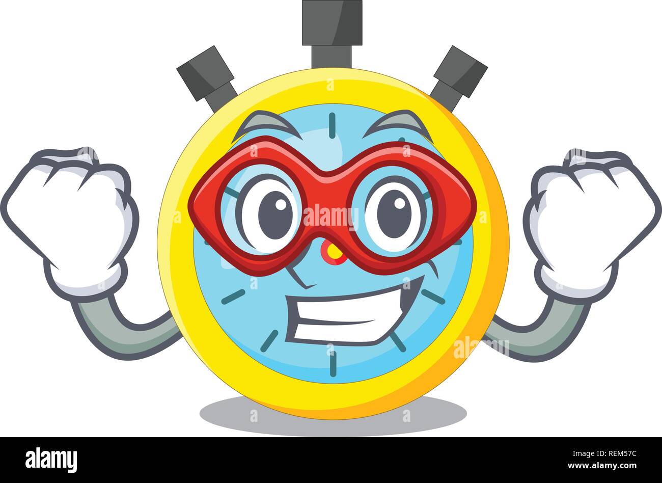Super hero isolated stopwatch with in the character Stock Vector Image ...