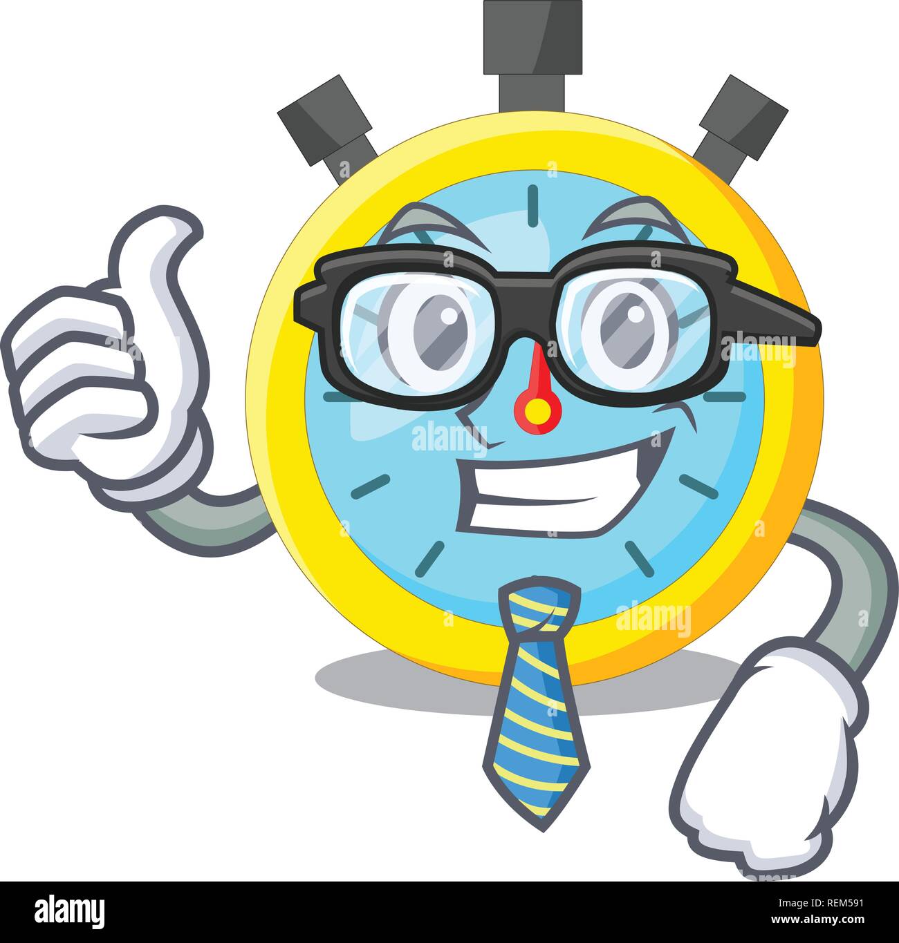 Businessman isolated stopwatch with in the character Stock Vector Image ...