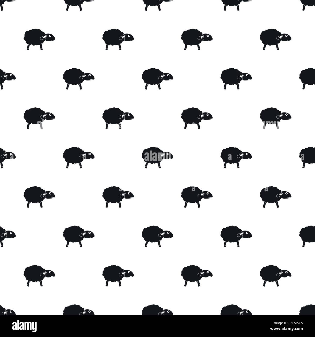 Scared sheep pattern seamless vector repeat geometric for any web ...