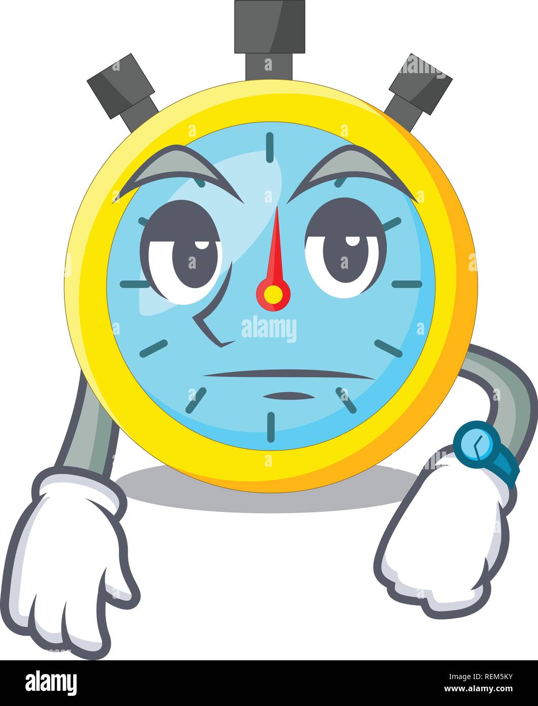 Waiting cartoon stopwatch on for the race Stock Vector Image & Art - Alamy