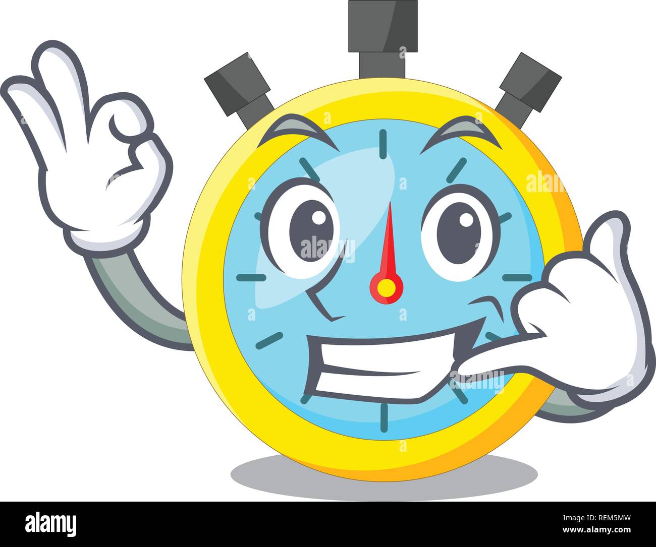Call me cartoon stopwatch on for the race Stock Vector Image & Art - Alamy