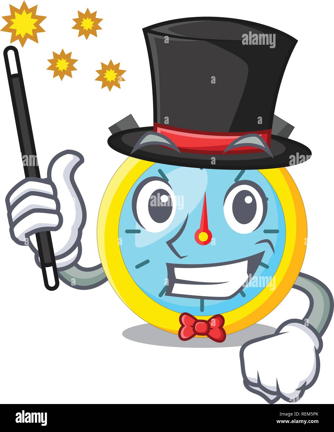 Magician cartoon stopwatch on for the race Stock Vector Image & Art - Alamy