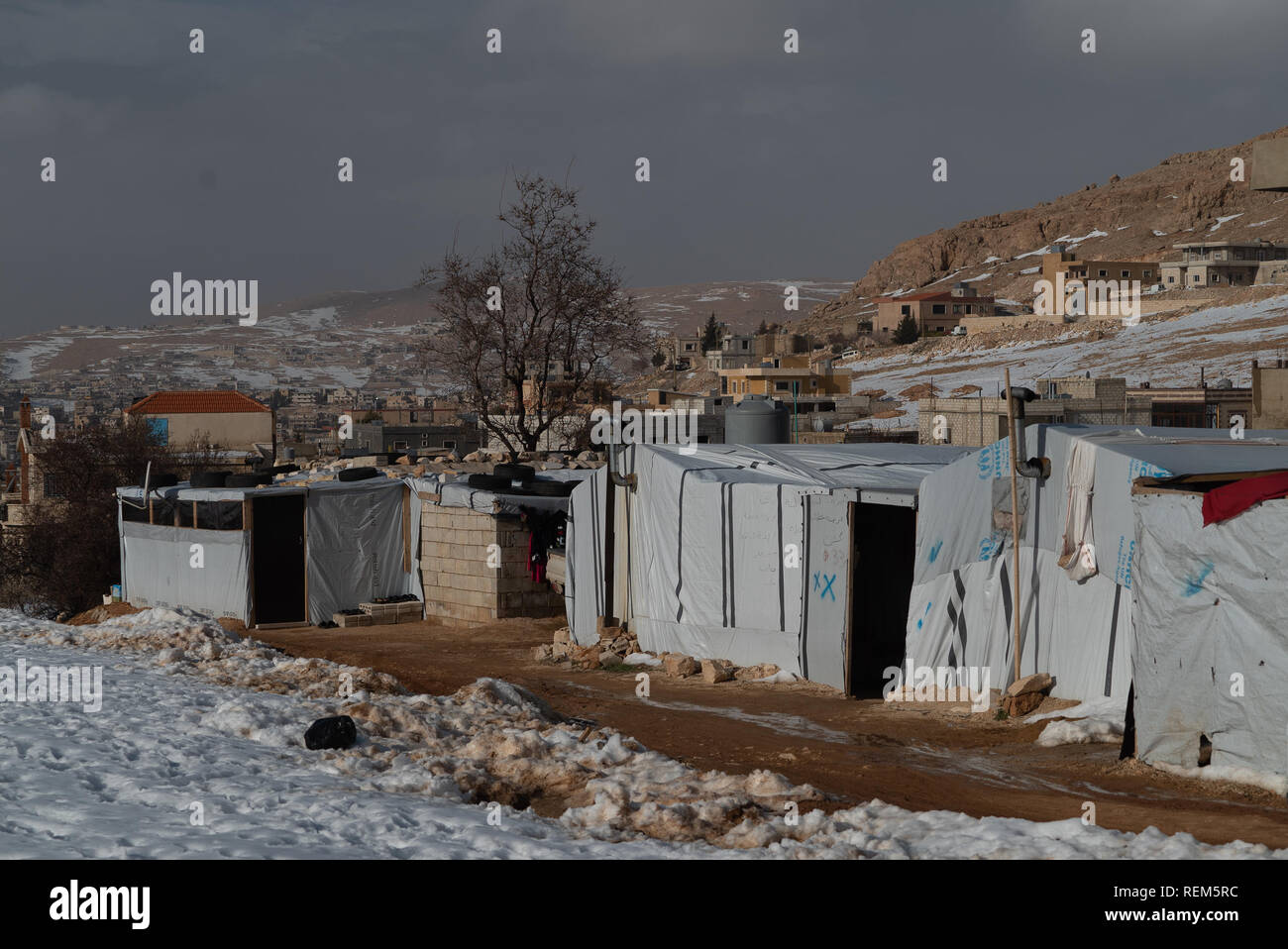 Refugee camps in Arsal, Lebanon's Bekaa Valley hit by winter storms ...