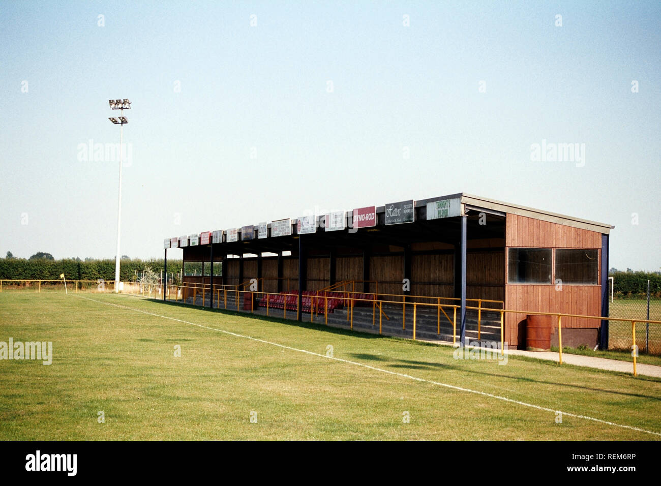 The main stand at Norwich United FC Football Ground, Plantation Park ...