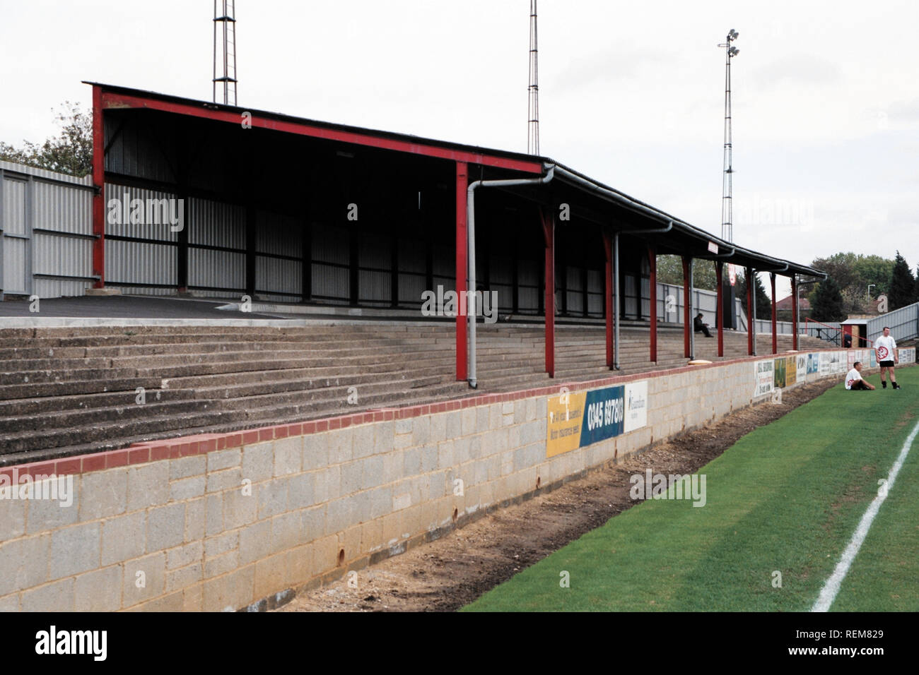 Covered terracing at Hayes FC Football Ground, Church Road, Hayes ...