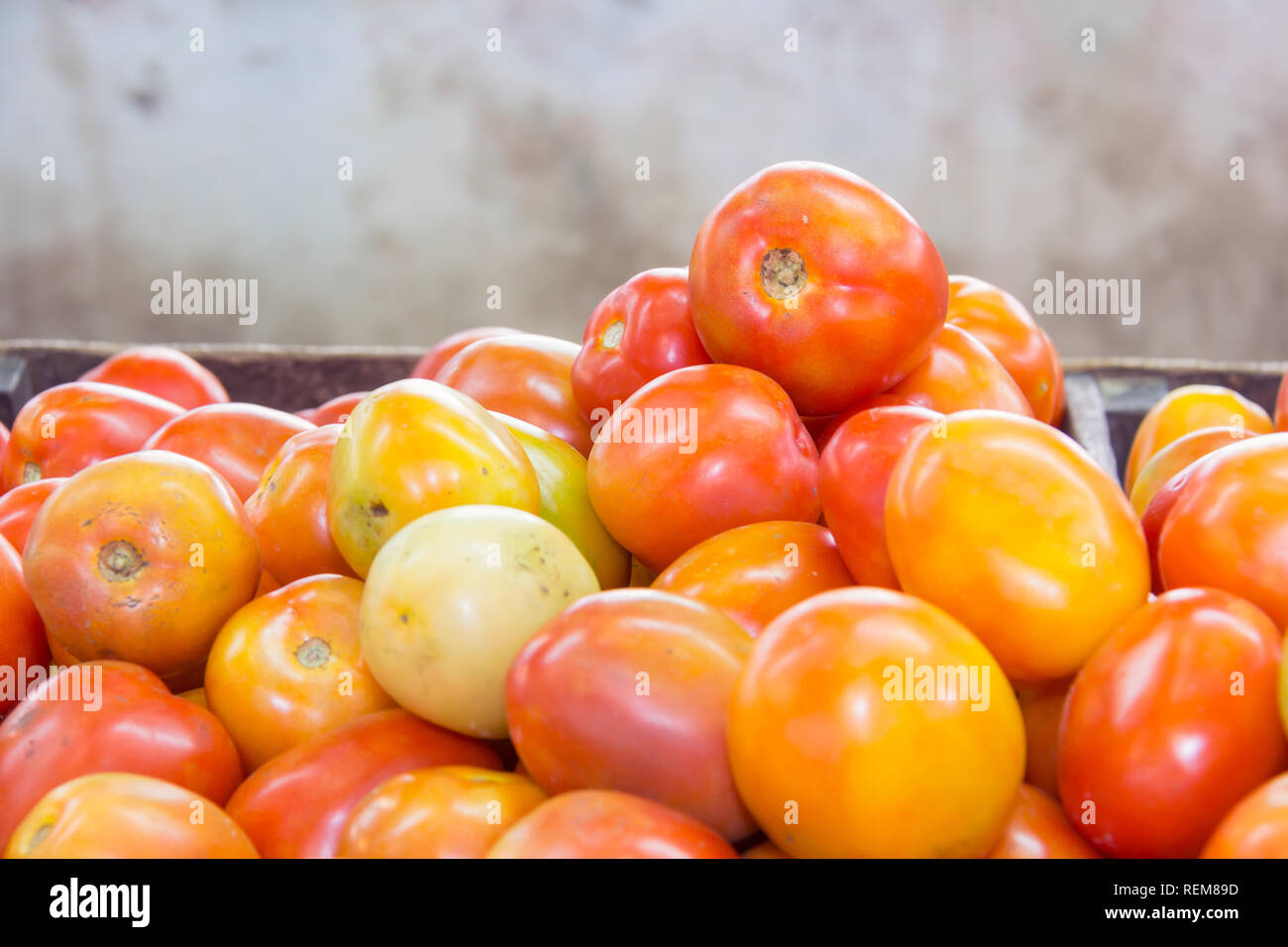 red tomato in market Stock Photo - Alamy
