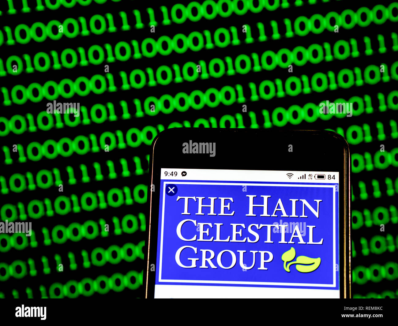 Hain Celestial Group Company logo seen displayed on a smart phone Stock ...
