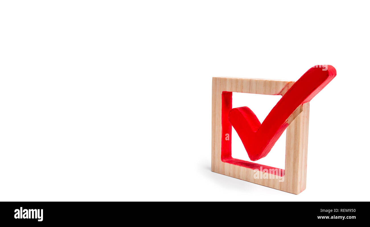 Checkmark icon in flat design hi-res stock photography and images - Alamy