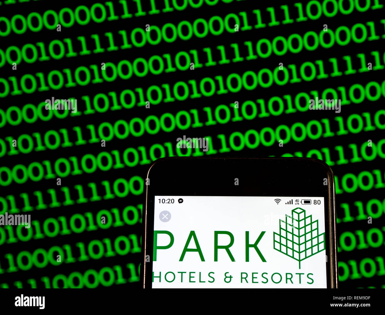 Park Hotels & Resorts Real estate company logo seen displayed on a ...