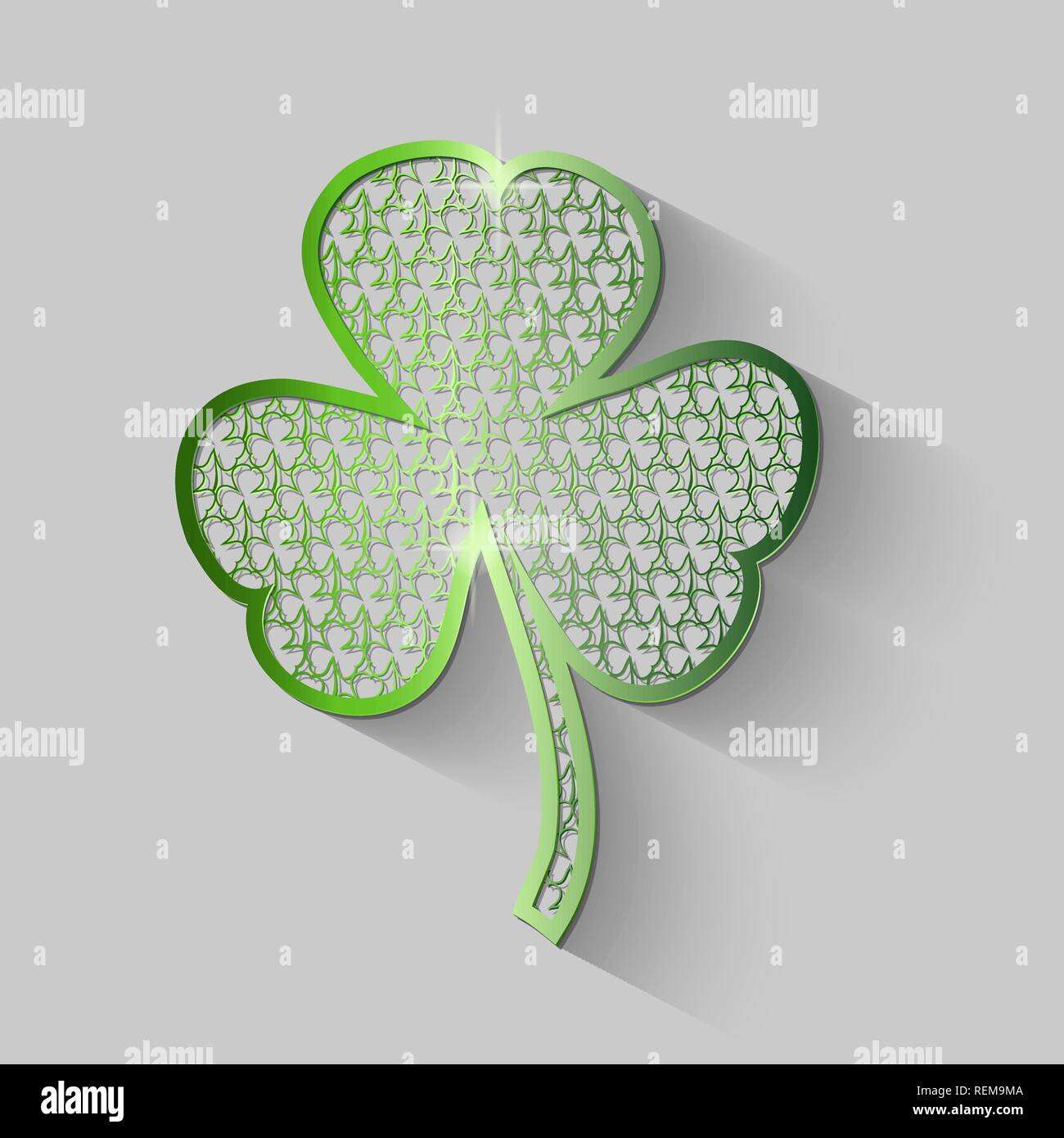 Trefoil clover cut from metal Stock Vector Image & Art - Alamy