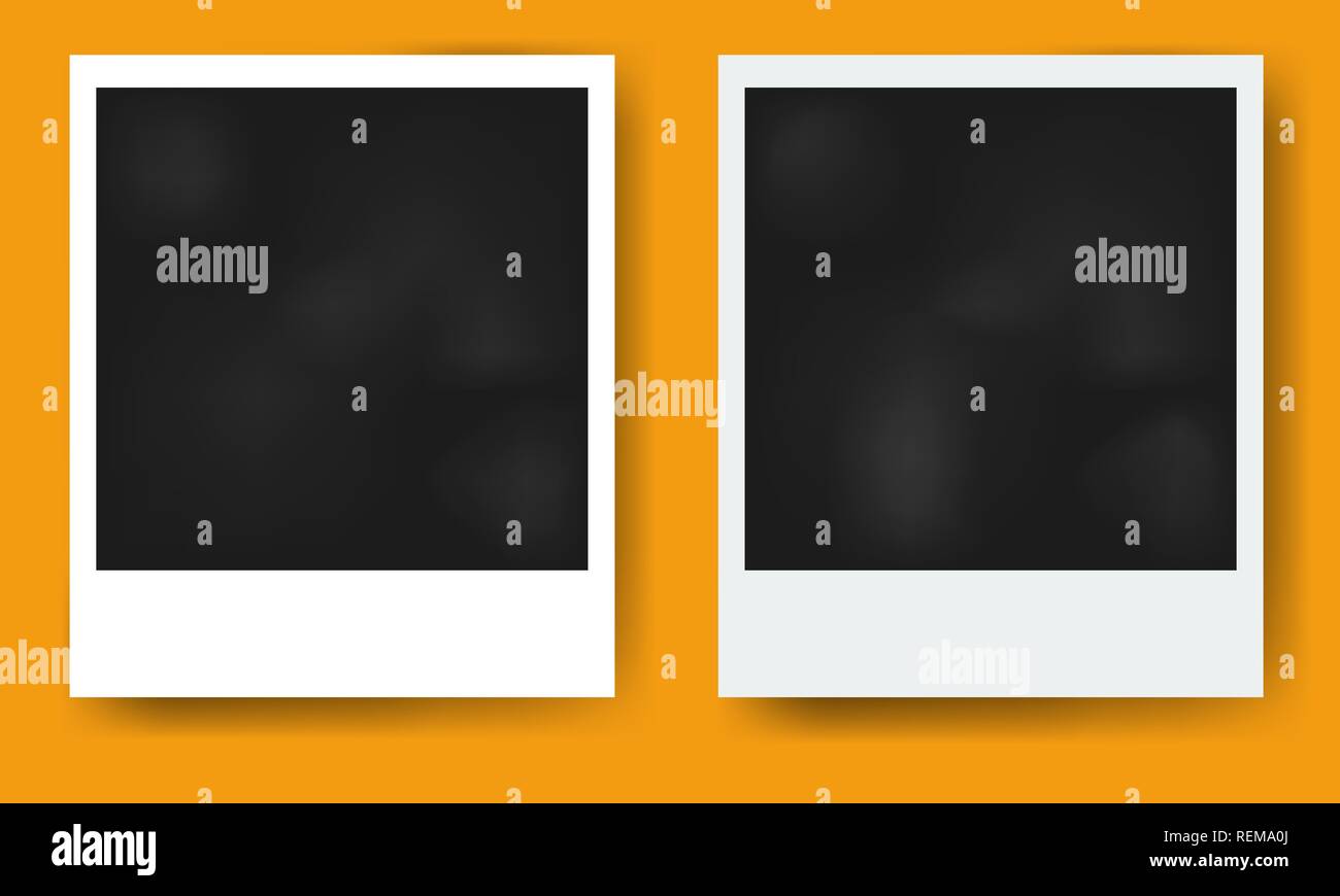 Realistic photo frame with shadow vector design Stock Vector Image ...