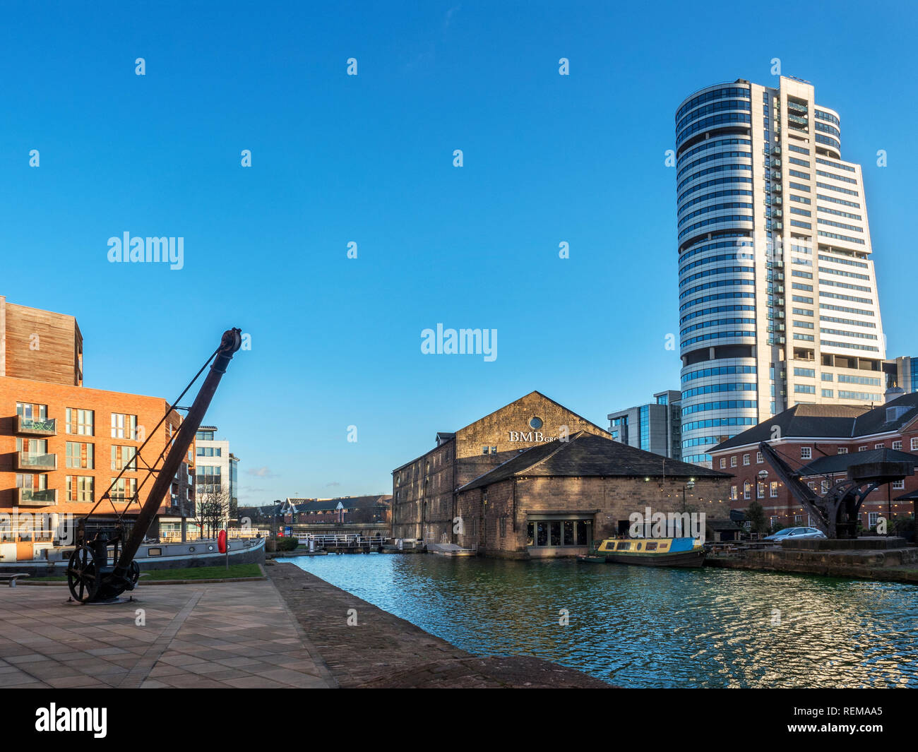 Bridgewater Tower from Granary Wharf Leeds West Yorkshire England Stock ...
