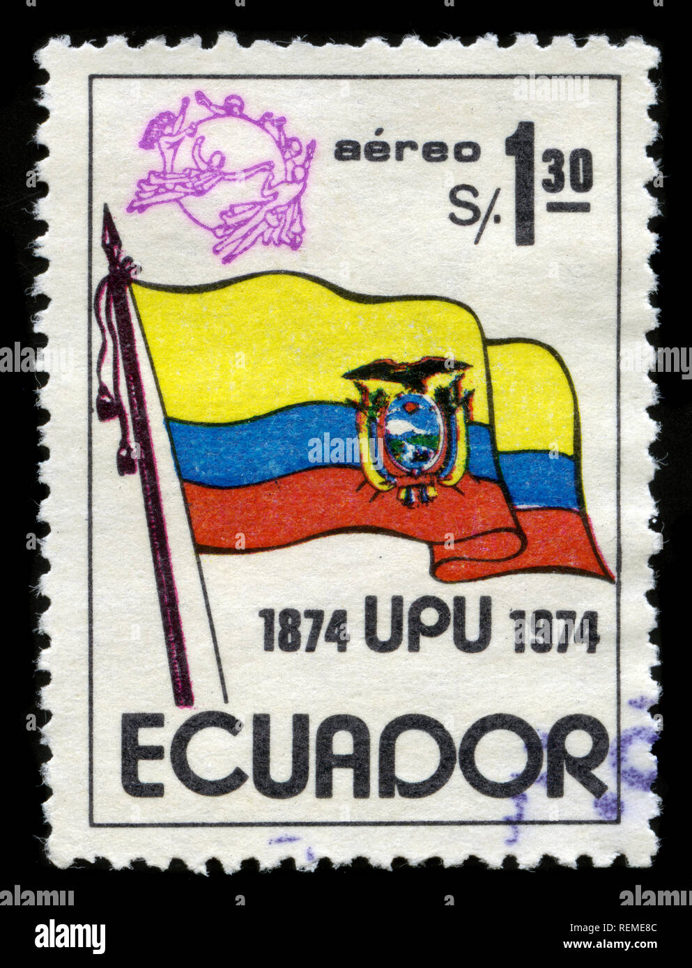 Postage stamp from Ecuador in the U.P.U. (Universal Postal Union ...