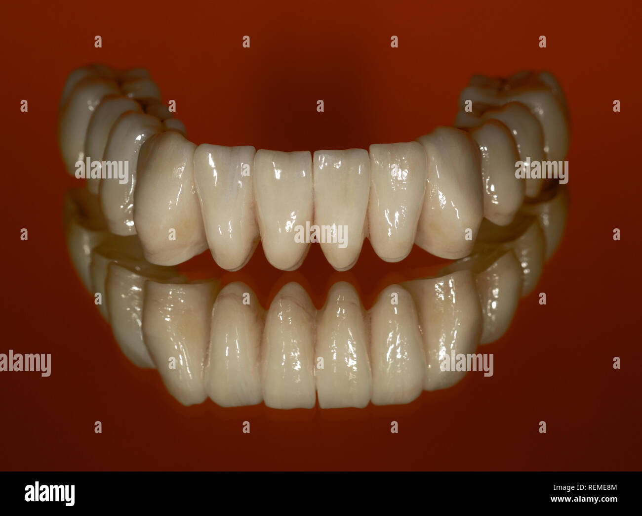 Ceramic zirconia teeth Stock Photo - Alamy