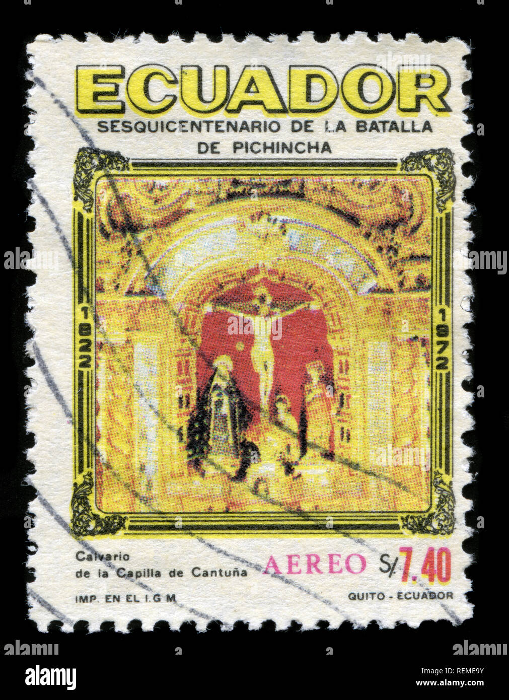 Postage stamp from Ecuador in the series issued in Stock Photo - Alamy