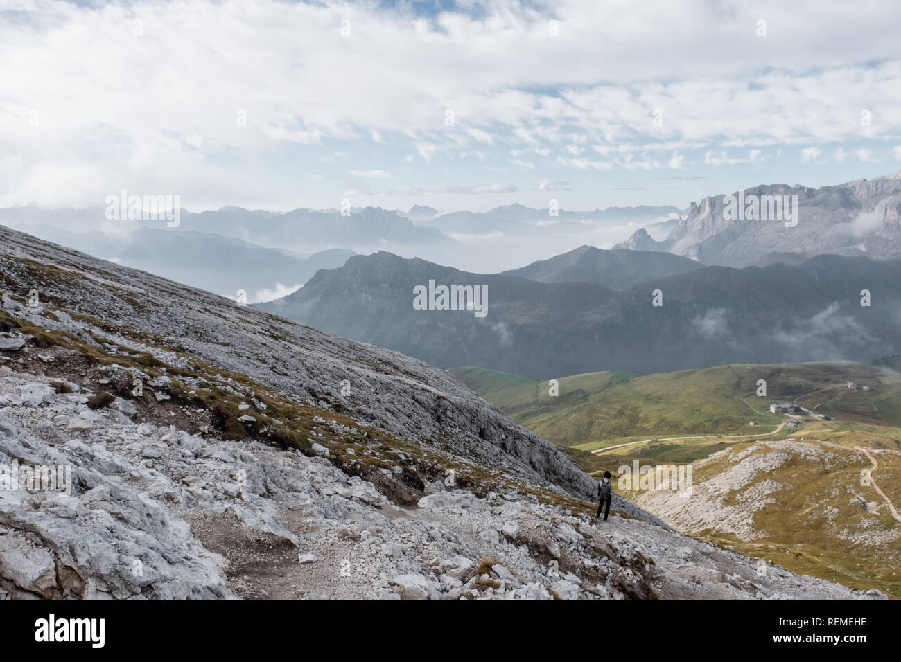 People hiking in the italian dolomites hi-res stock photography and ...