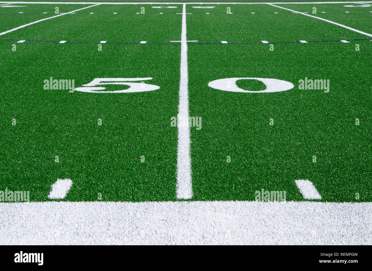 Fifty Yard Line Stock Photo - Alamy