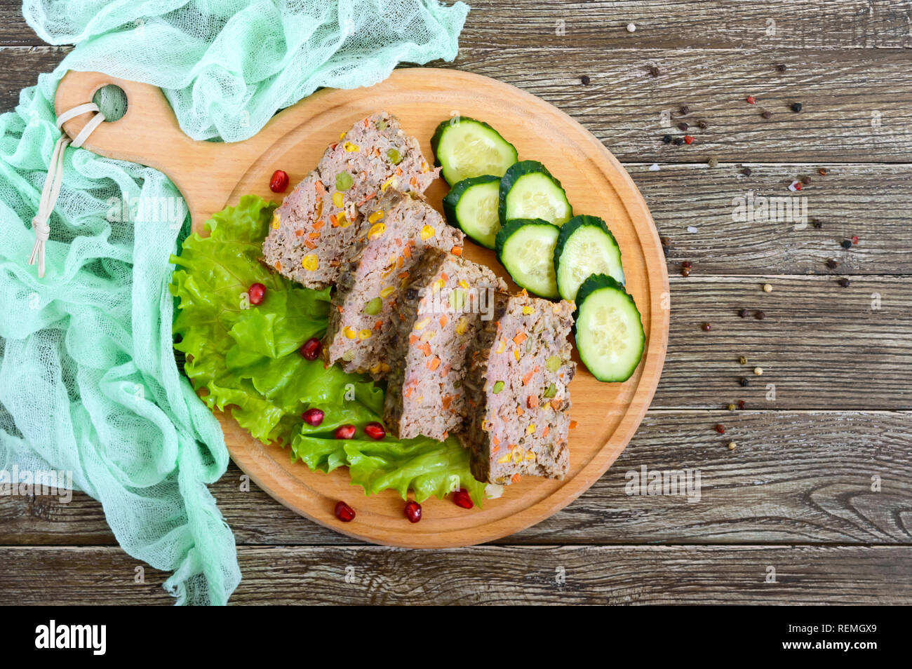 Liver casserole. Useful dish from the liver. Freshly baked pork liver ...