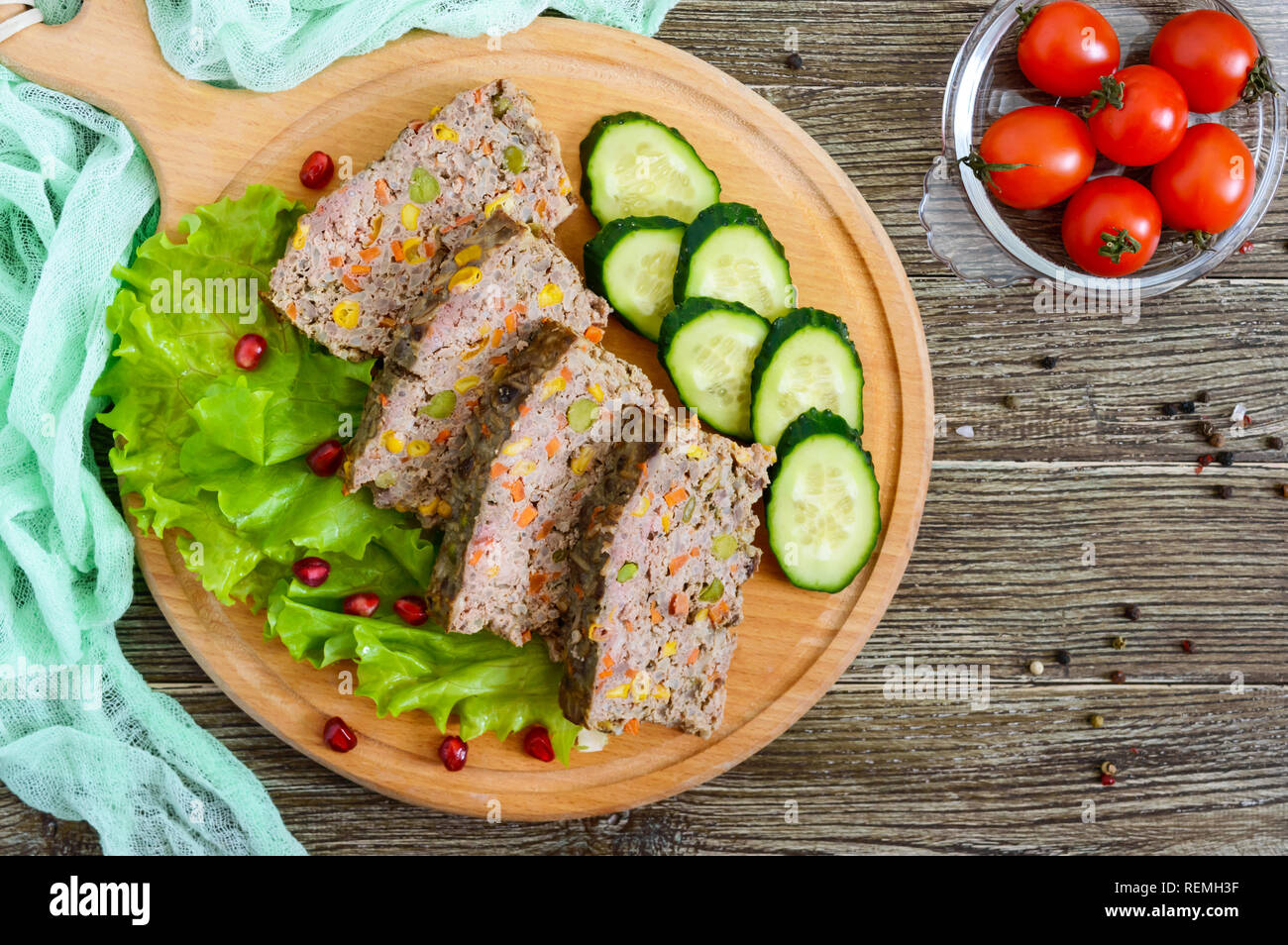 Liver casserole. Useful dish from the liver. Freshly baked pork liver ...