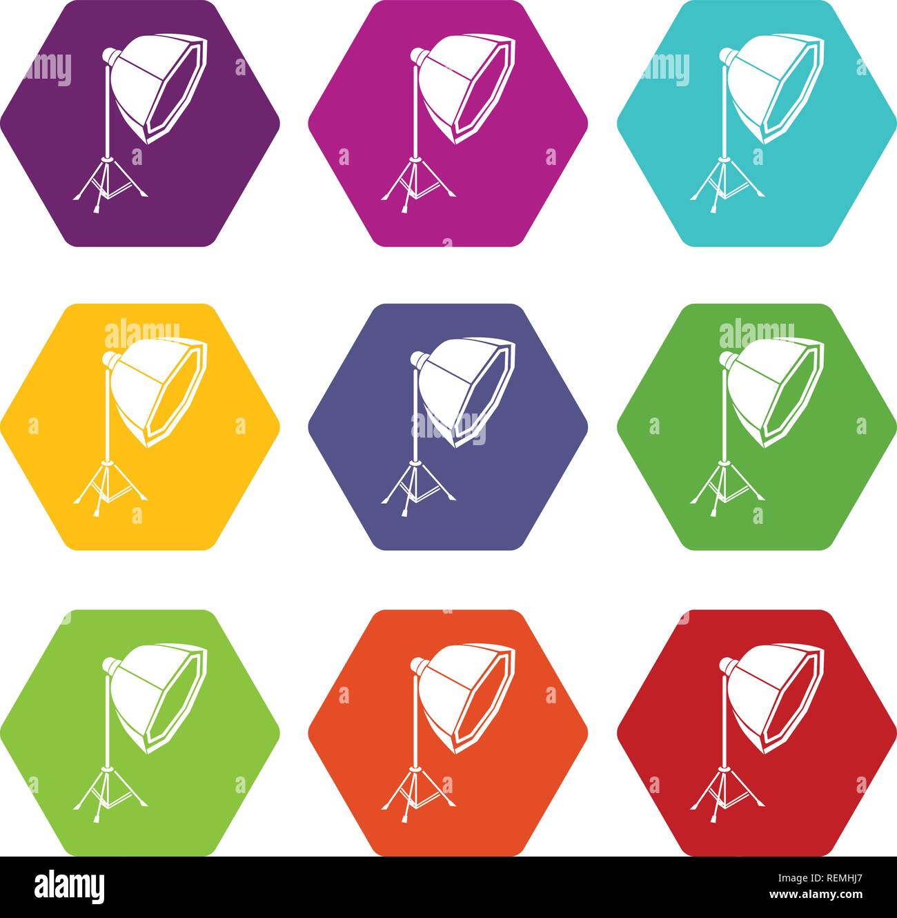 Studio light icons set 9 vector Stock Vector Image & Art - Alamy