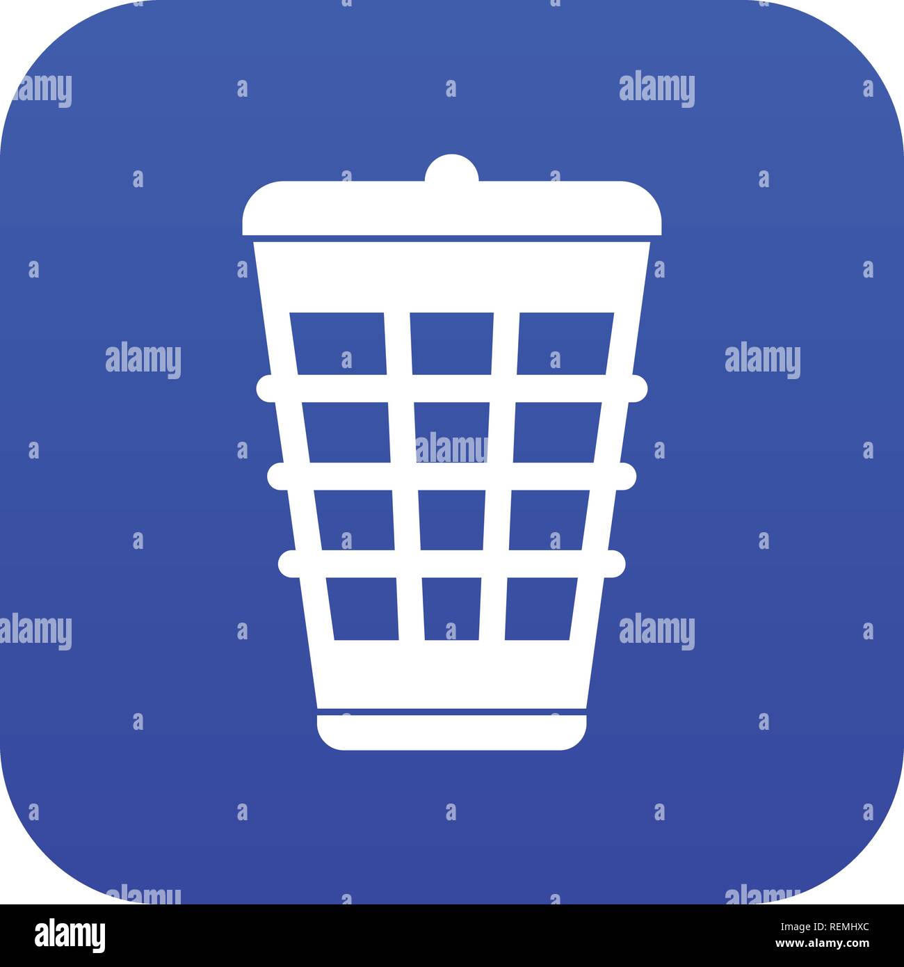 Trash can icon digital blue Stock Vector Image & Art - Alamy