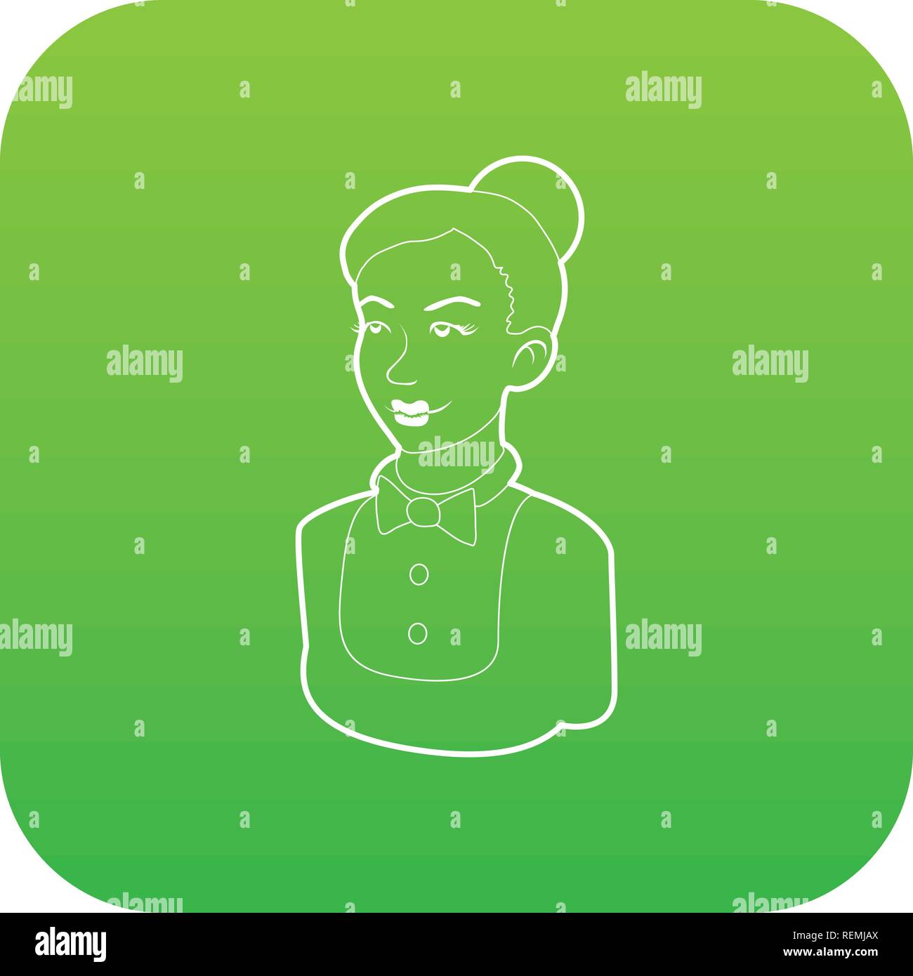 Maid icon green vector Stock Vector Image & Art - Alamy
