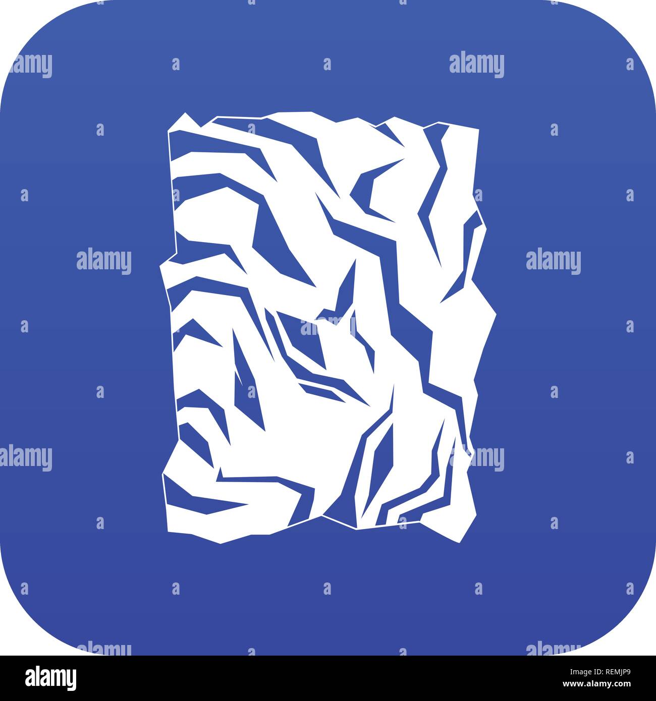 Crumpled paper icon digital blue Stock Vector Image & Art - Alamy
