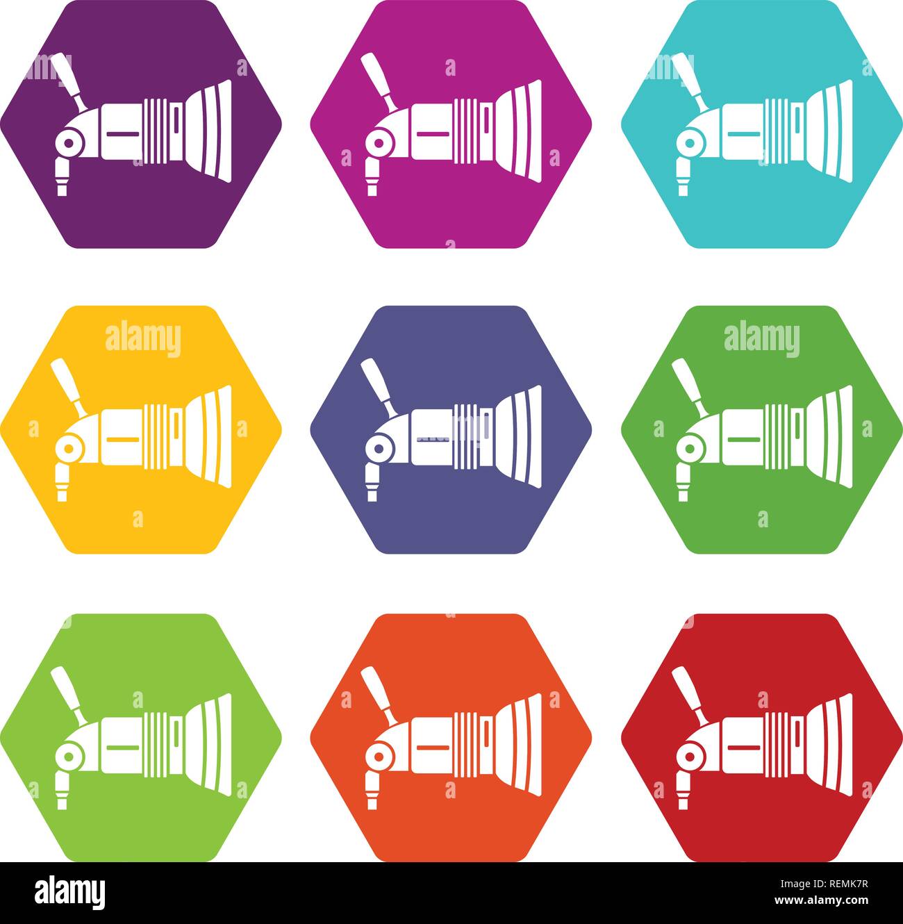 Professional studio light icons set 9 vector Stock Vector Image & Art ...