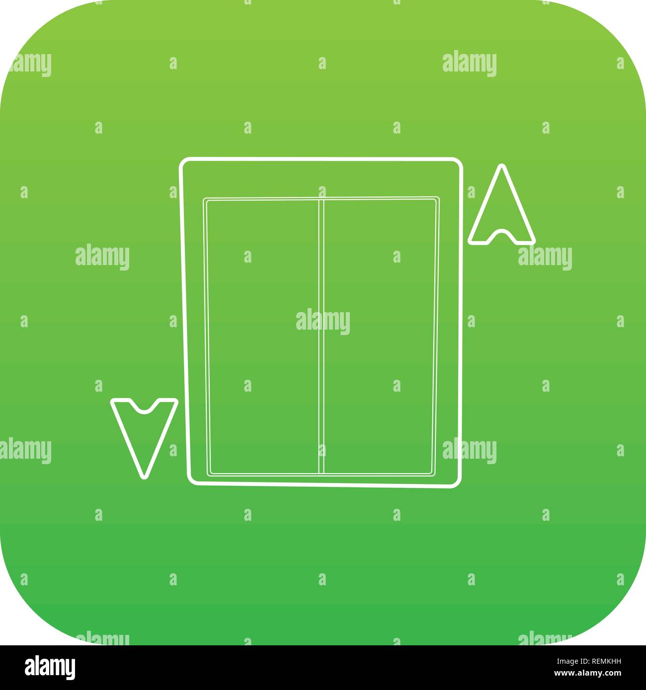 Lift icon green vector Stock Vector Image & Art - Alamy