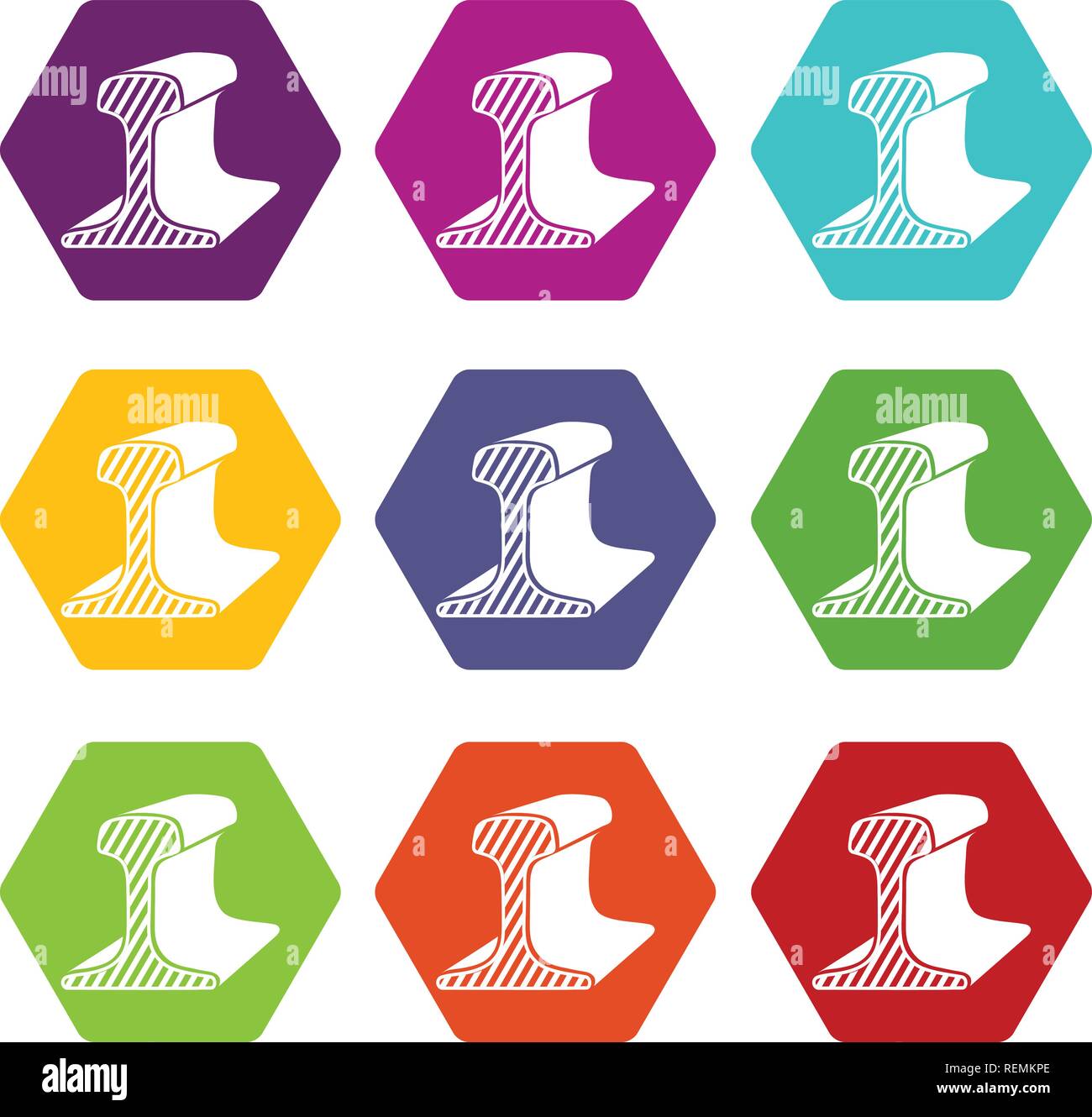 Section of rail icons set 9 vector Stock Vector Image & Art - Alamy
