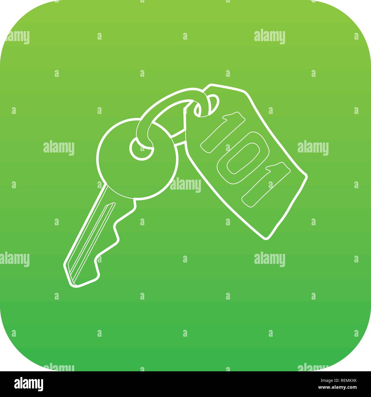Room key at hotel icon green vector Stock Vector Image & Art - Alamy