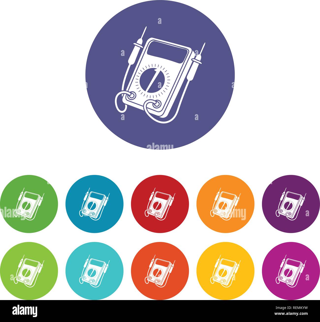 Multi meter icons set vector color Stock Vector Image & Art - Alamy