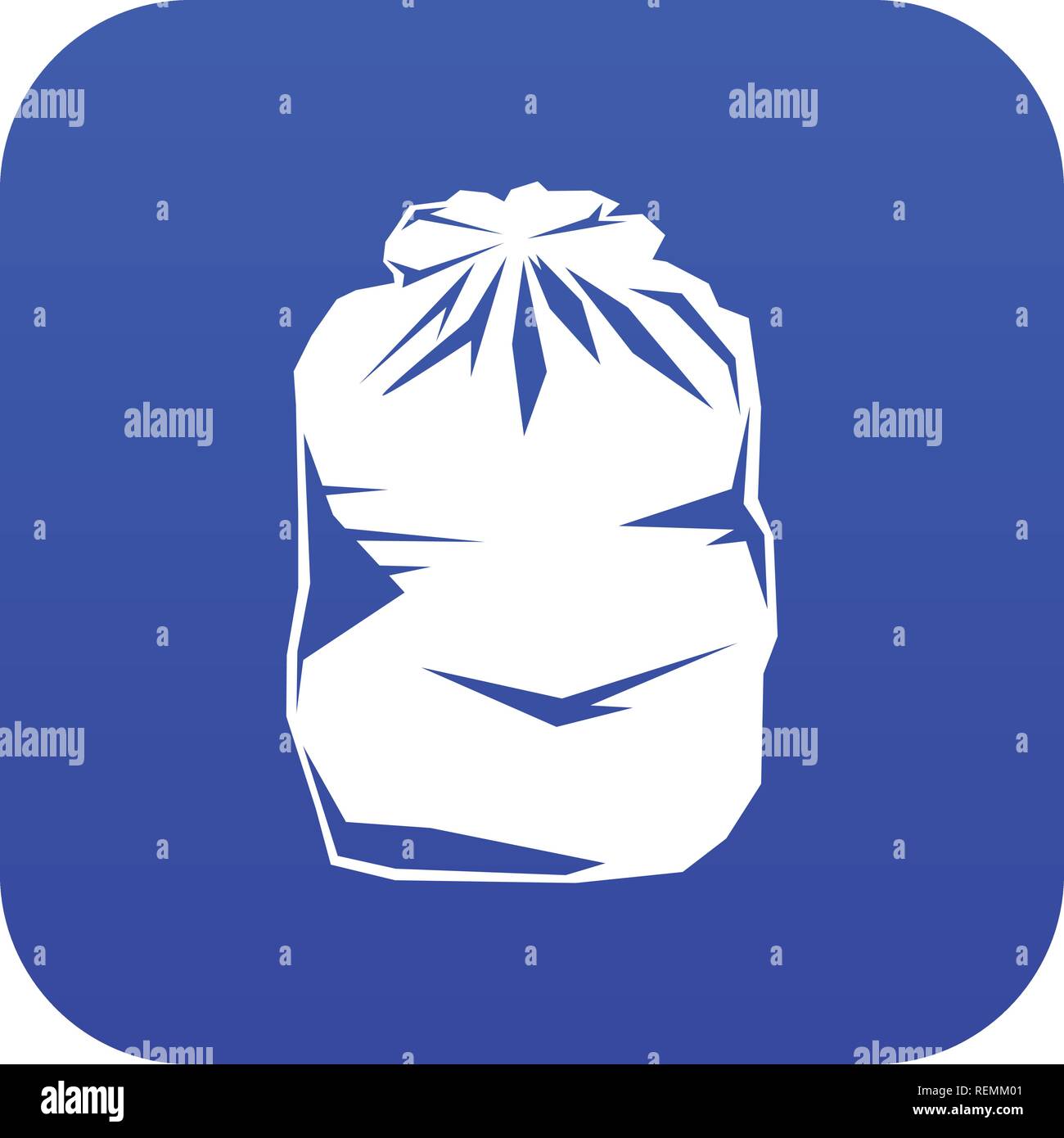 Black trash bag icon digital blue Stock Vector Image & Art - Alamy