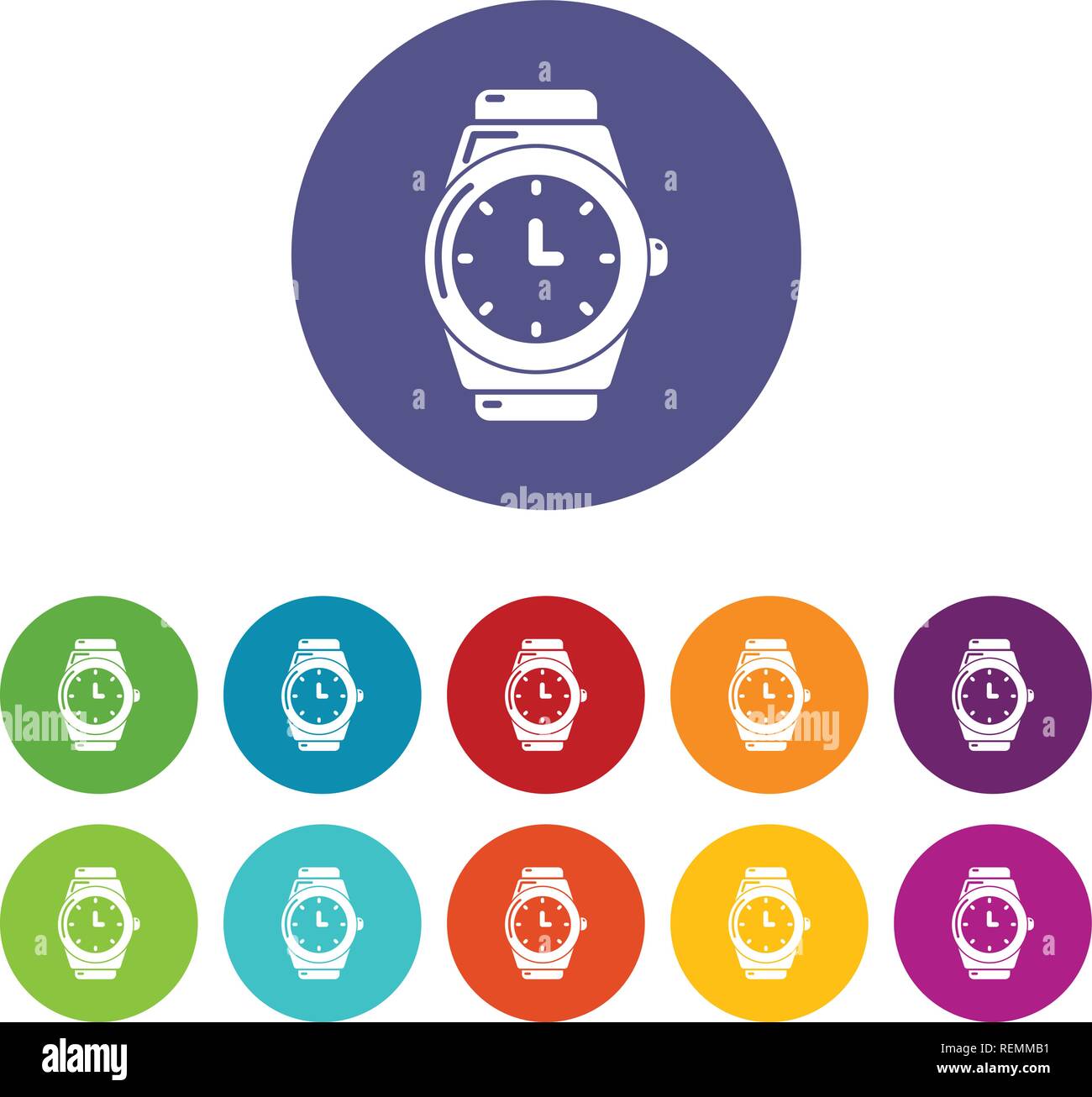 Wristwatch icons set vector color Stock Vector Image & Art - Alamy