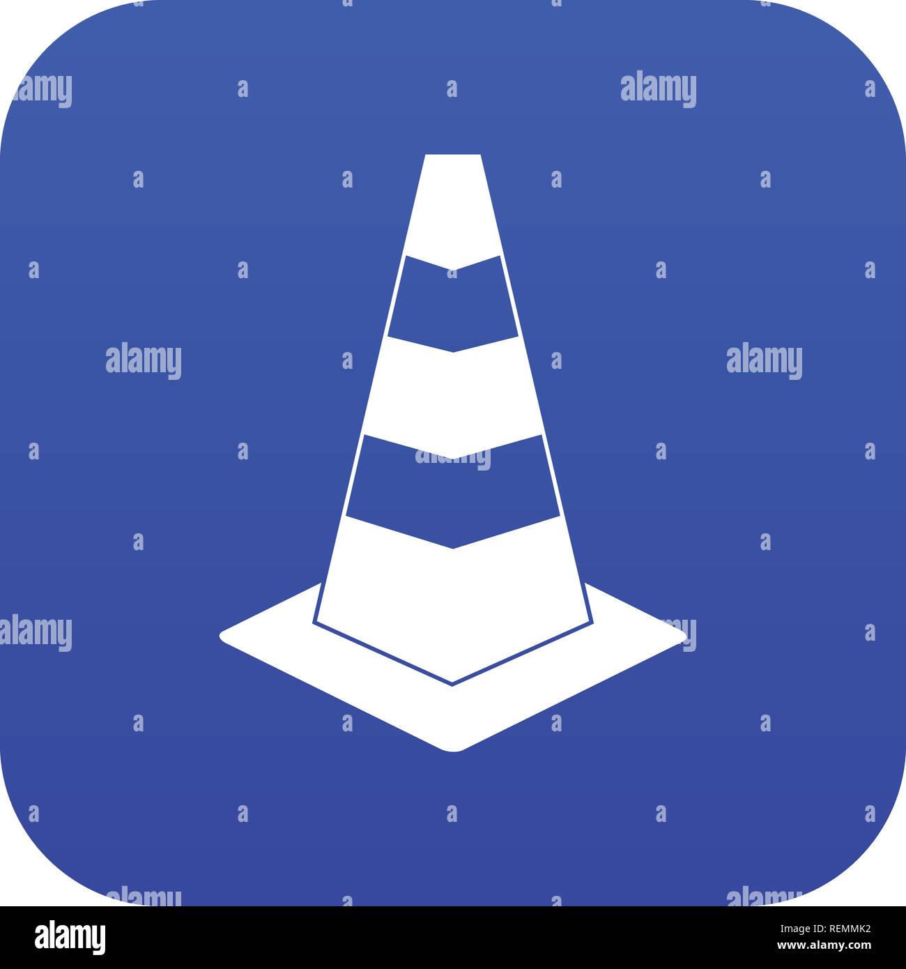 Traffic cone icon digital blue Stock Vector Image & Art - Alamy