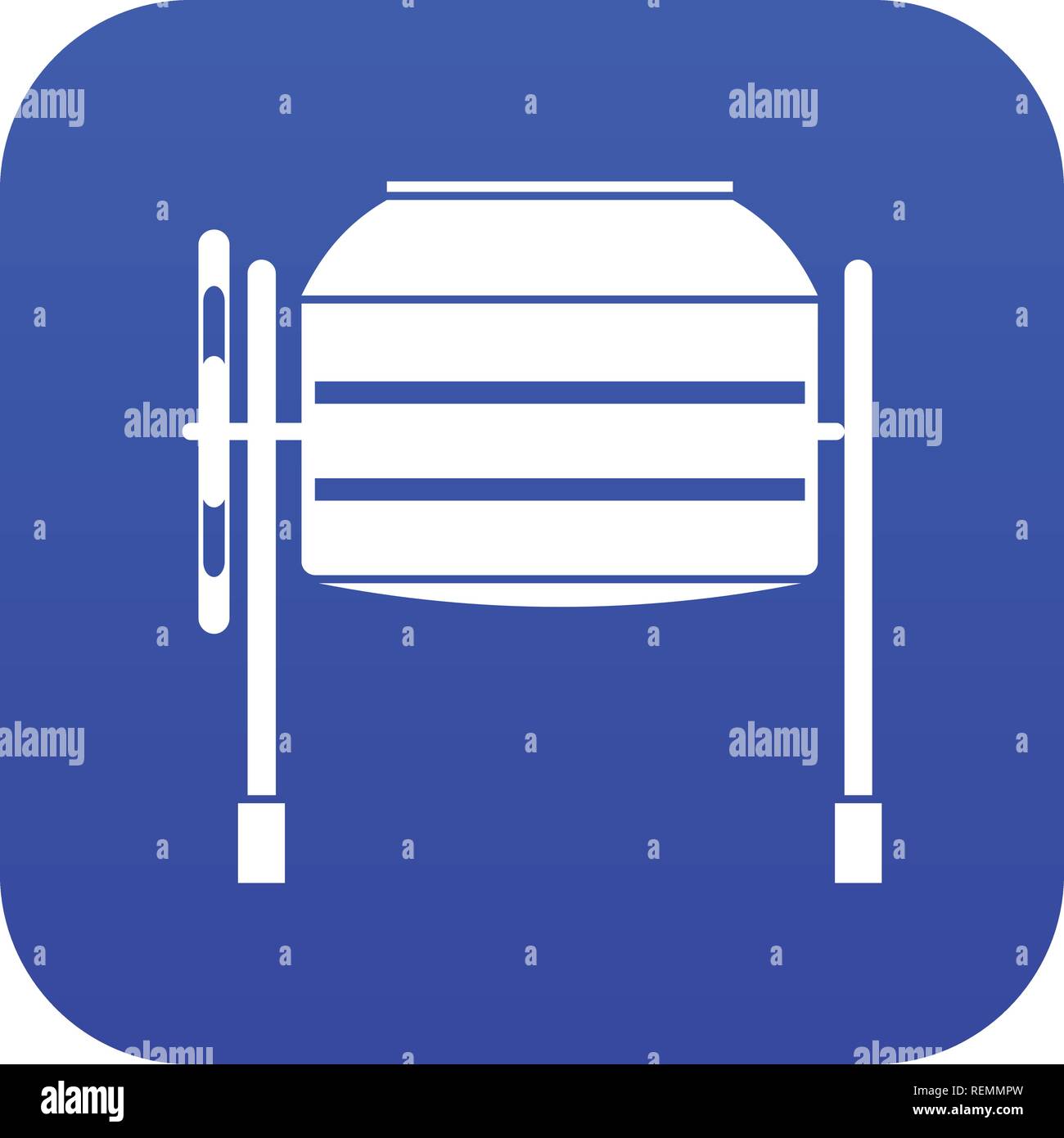 Concrete mixer icon digital blue Stock Vector Image & Art - Alamy