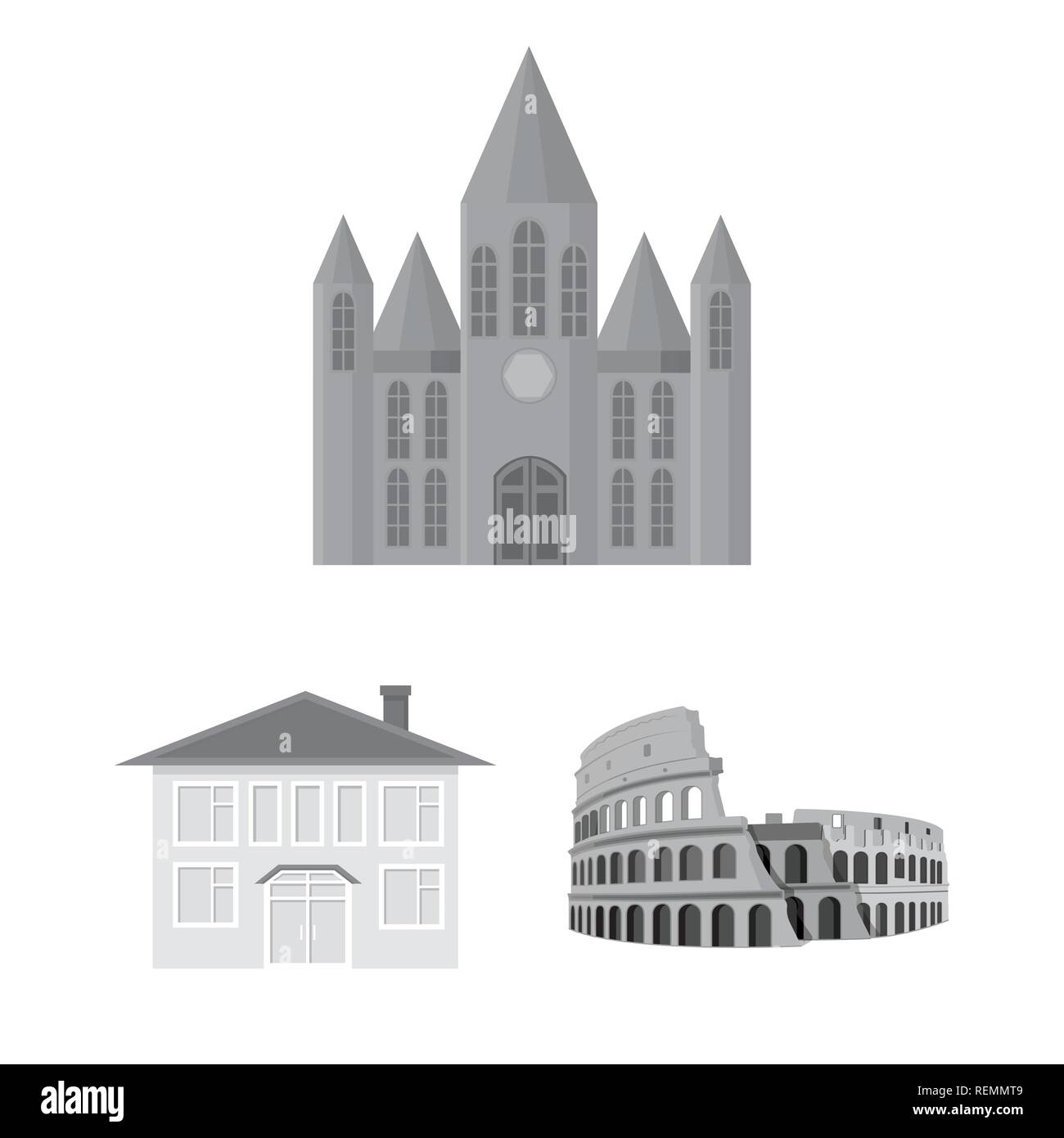 Mono castle Cut Out Stock Images & Pictures - Alamy