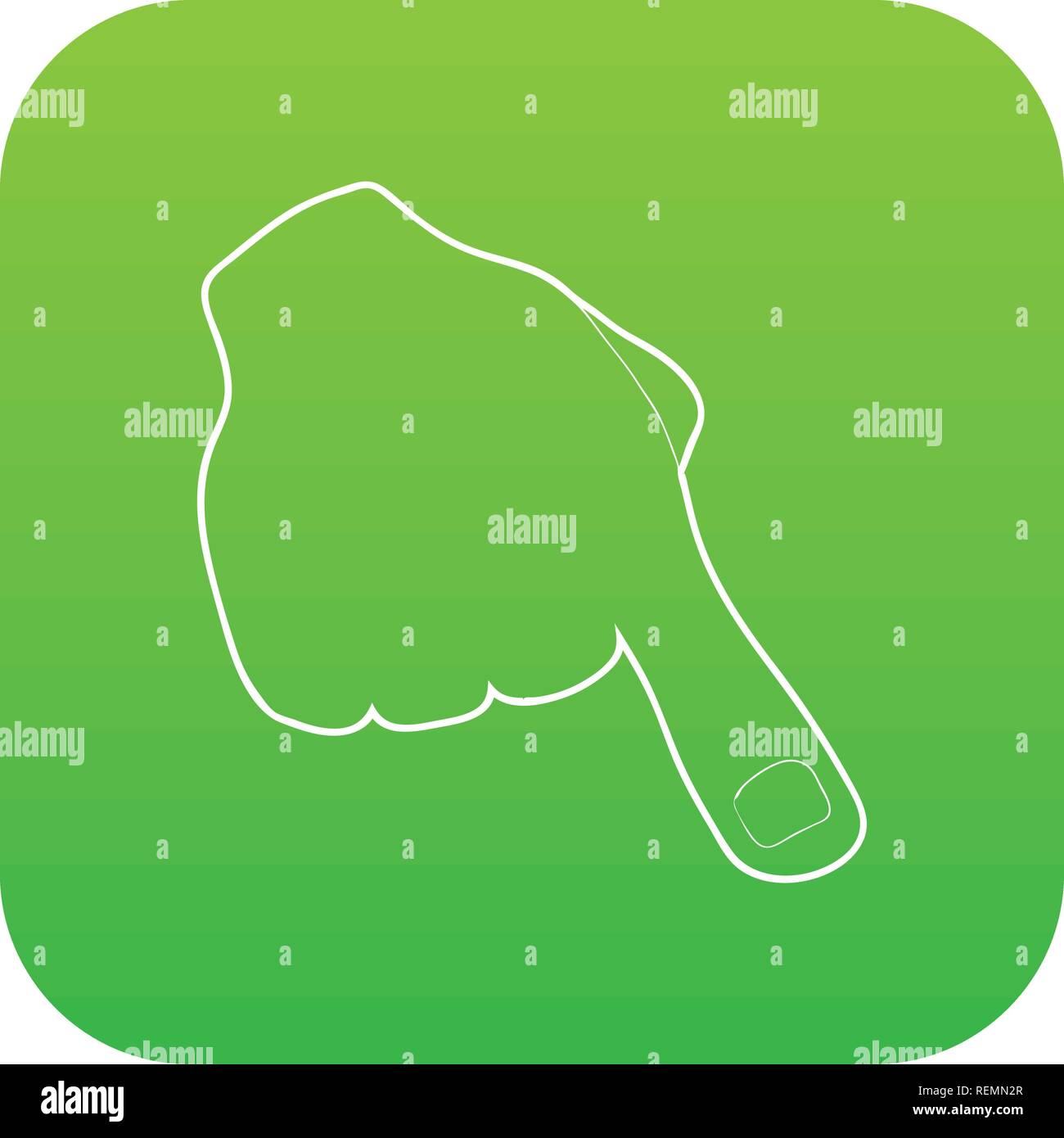 One finger icon green vector Stock Vector Image & Art - Alamy