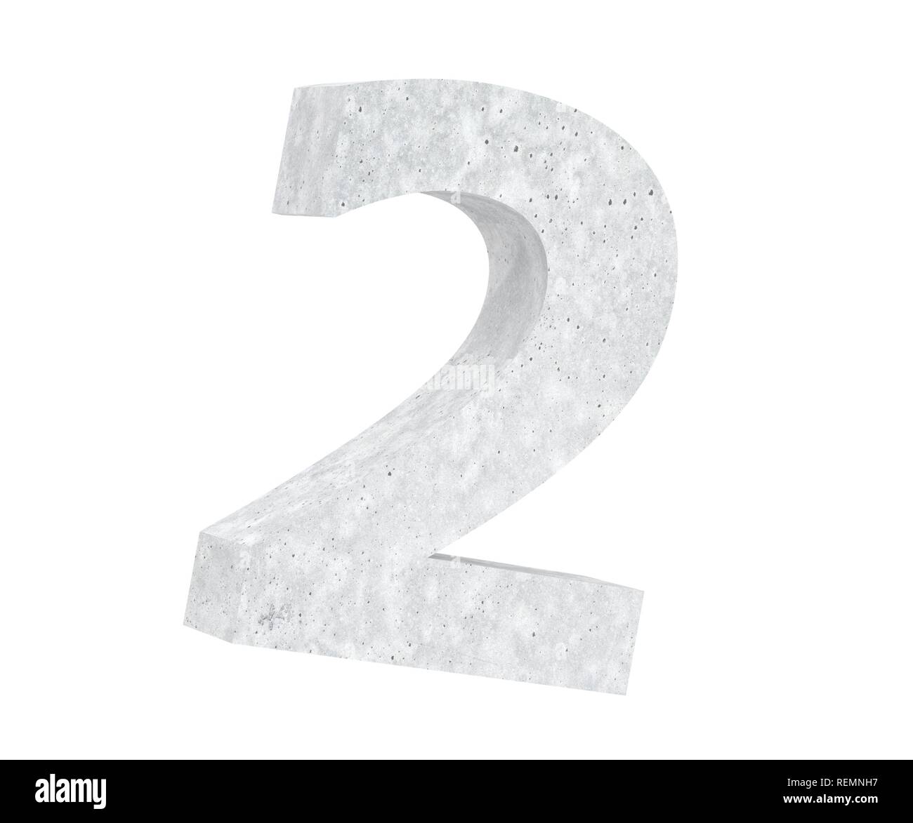 3D rendering concrete number 2 two. 3D render Illustration Stock Photo ...