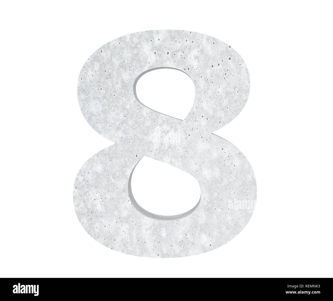 3D rendering concrete number 8 eight. 3D render Illustration Stock ...
