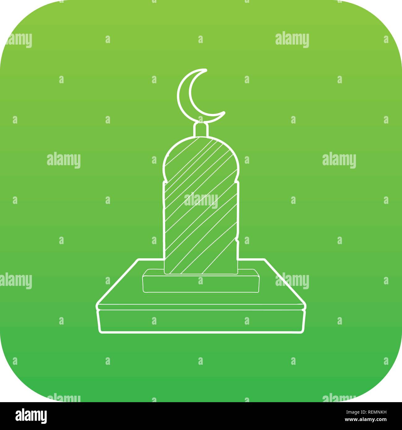 Muslim grave icon green vector Stock Vector Image & Art - Alamy