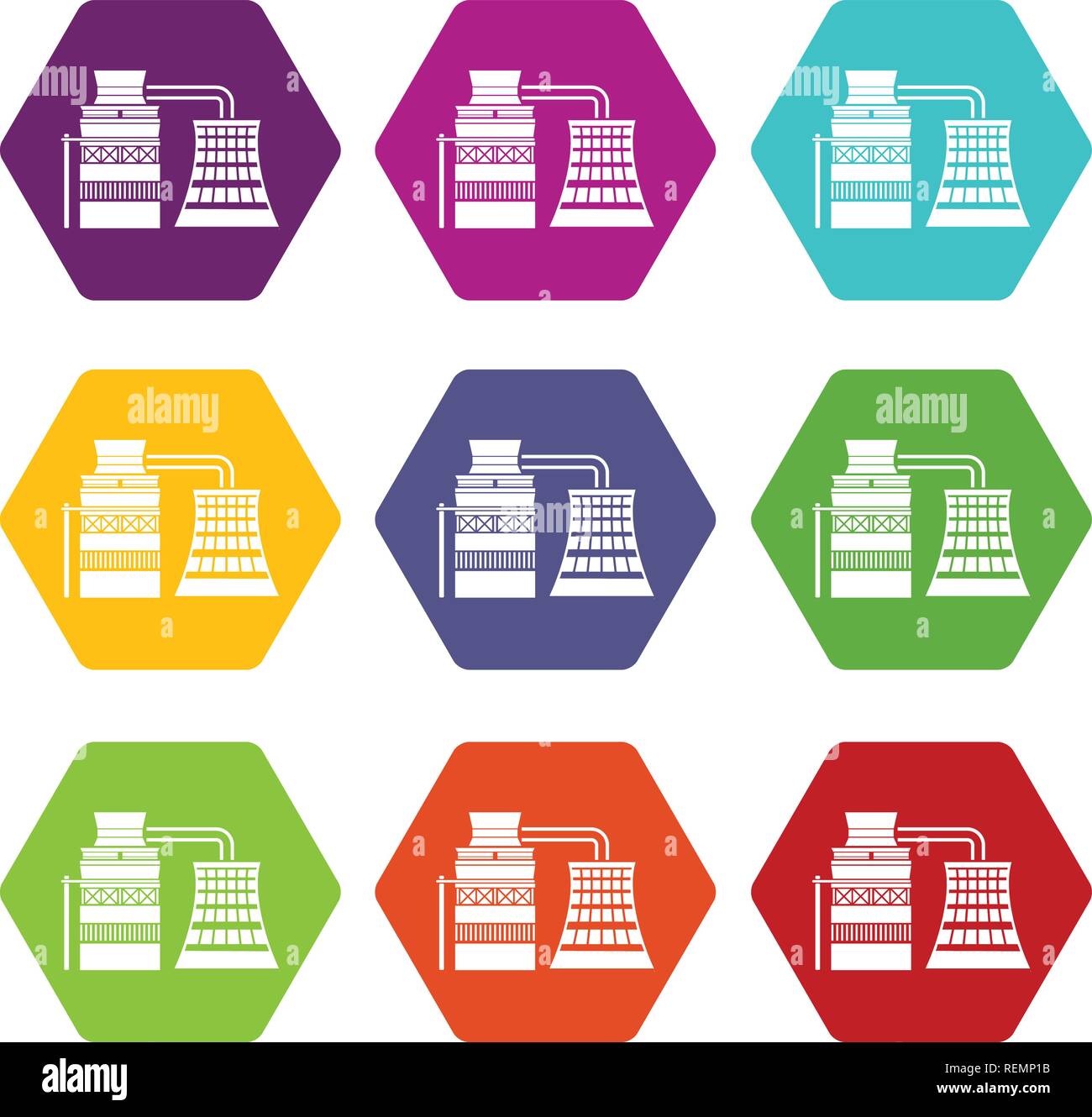 Processing of raw materials icons set 9 vector Stock Vector Image & Art ...