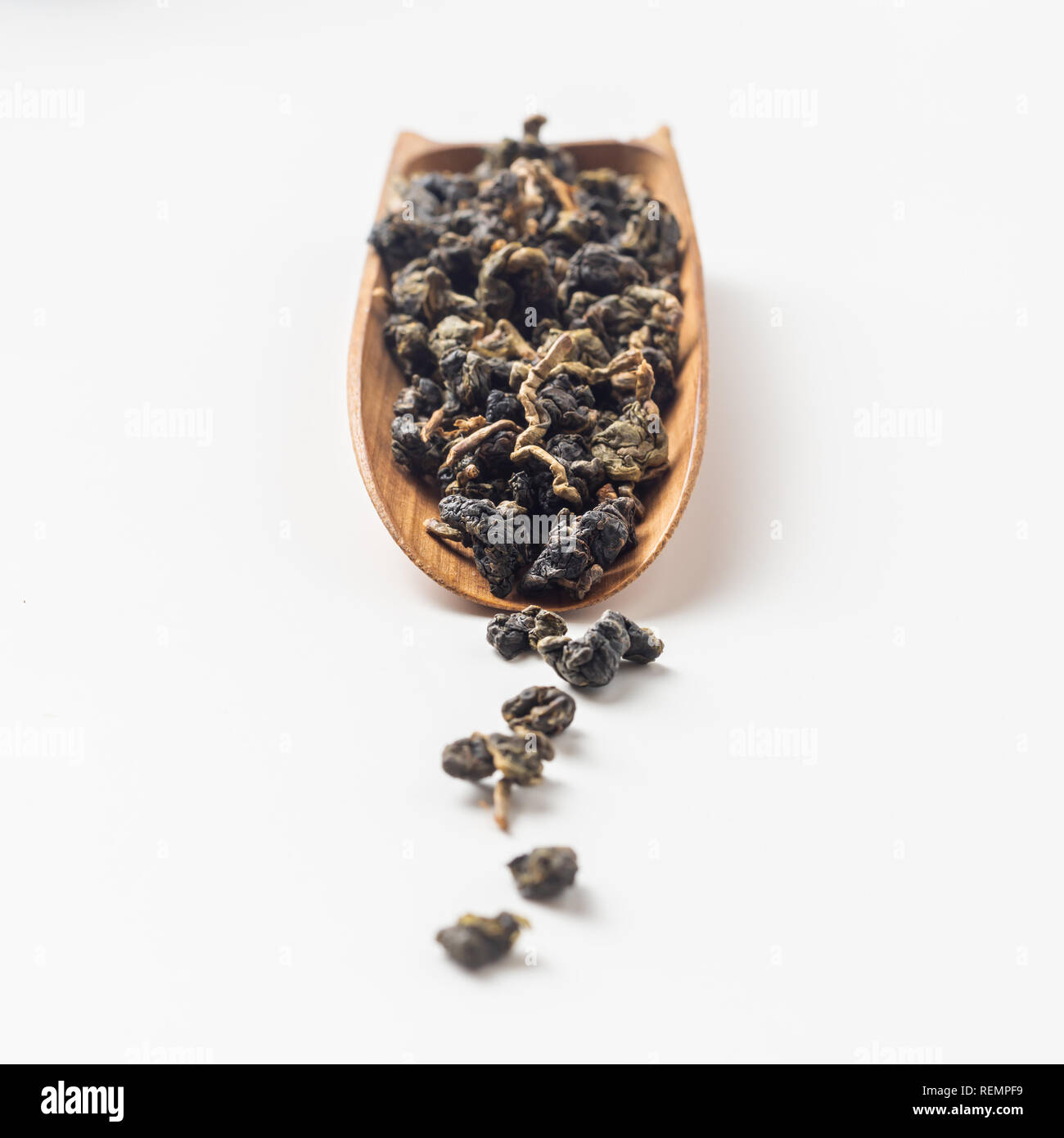 Asia culture and design concept - dry taiwan oolong tea dust Stock ...